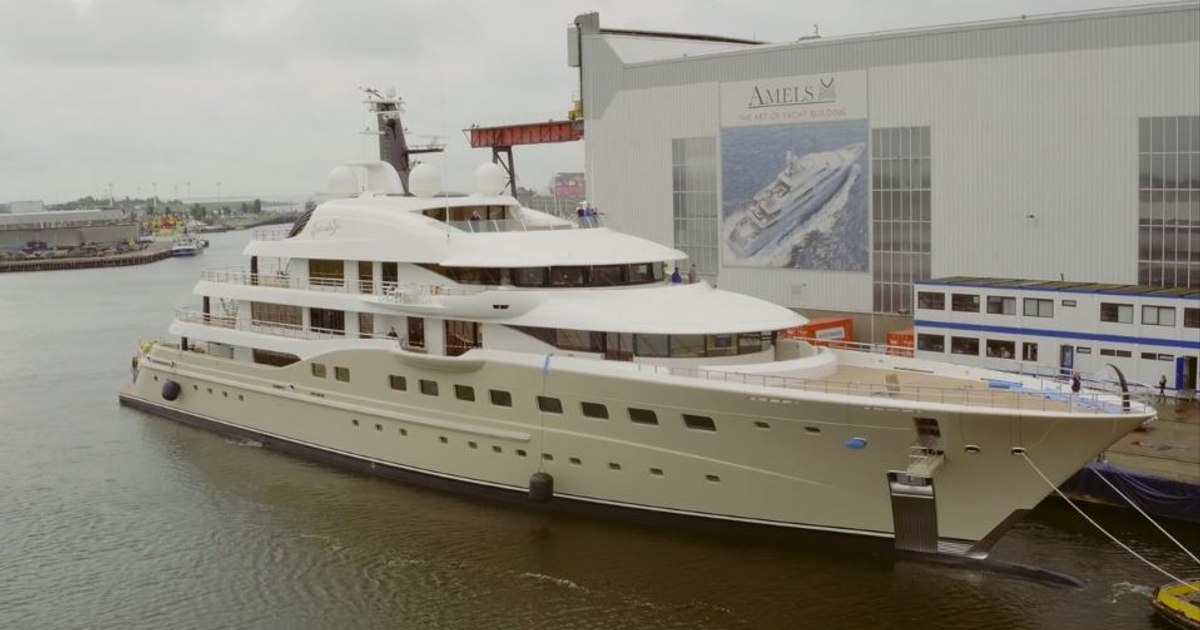 Video: 83m AMELS Motor Yacht ‘Here Comes The Sun’ Ahead Of Sea Trials ...