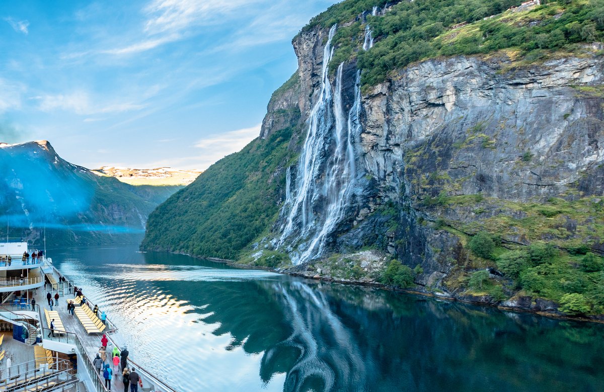 The Seven Sisters Waterfall Landmark Geiranger YachtCharterFleet