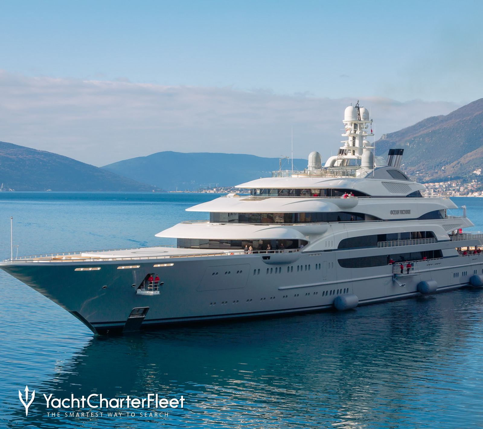 First Images of 140m Superyacht ‘Ocean Victory’ in Montenegro | YachtCharterFleet
